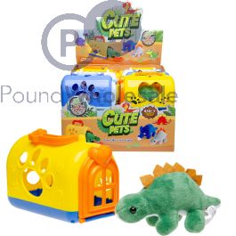 Wholesale Soft Plush Dinosaur In Cage Toy Cdu Assorted | Pound Wholesale