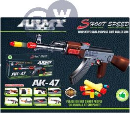 Wholesale Army Ak-47 Soft Bullet Gun Play Set | Pound Wholesale