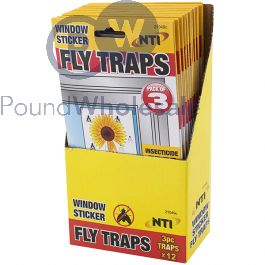 Wholesale Window Sticker Fly Traps 3 Pack Cdu | Pound Wholesale