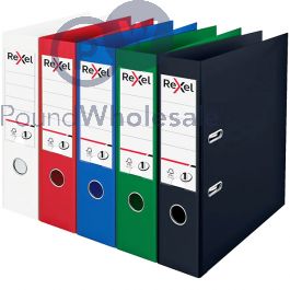 Wholesale Rexel A4 Polypropylene Lever Arch File 75mm Assorted Colours ...