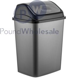 Wholesale Dark Grey Swing Dustbin 27l | Pound Wholesale