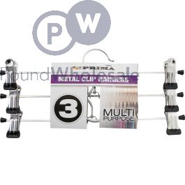 Wholesale Prima Multi-purpose Metal Clip Hangers 3 Pack | Pound Wholesale