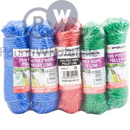 Wholesale Prima Poly Rope Pulley Line 15m Assorted Colours | Pound ...