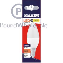 Wholesale Maxim Led Light Bulb 3w=25w Candle Pearl Warm White Ses ...