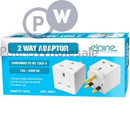 Wholesale Elpine 13a-240v-ac Bs1363 2-way Adaptor | Pound Wholesale