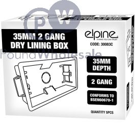 Wholesale Elpine 2-gang Dry Lining Box 35mm | Pound Wholesale
