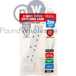 Wholesale Elpine 4 Gang 13a Neon Light Surge Protected Extension Cable ...