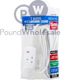 Wholesale Elpine 2 Gang 13amp Neon Light Extension Lead 5m | Pound ...