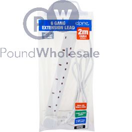 Wholesale Elpine 6 Gang 13amp Neon Light Extension Lead 2m | Pound ...