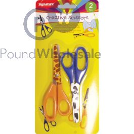 Wholesale Signature Creative Scissors 2pk | Pound Wholesale