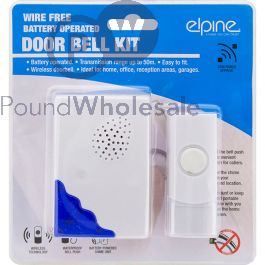 Wholesale Elpine Wire-free Battery Operated Door Bell Kit | Pound Wholesale