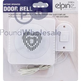 Wholesale Elpine Battery Operated 1.8m Wired Door Bell | Pound Wholesale