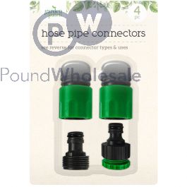 Wholesale Garden Patch Hose Pipe Connectors Set 4 Pack | Pound Wholesale