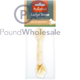 Wholesale Pure Breed Large Rawhide Dog Bone 70g | Pound Wholesale