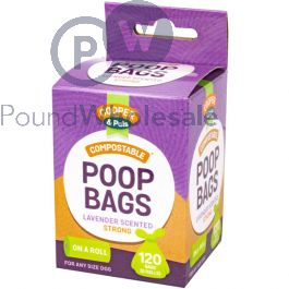 Wholesale Cooper & Pals Lavender Scented Compostable Poop Bags 120 Pack ...