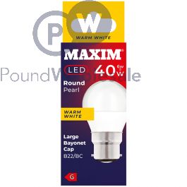 Wholesale Maxim 6w=40w Round Pearl Warm White B22 Bc Led Light Bulb ...