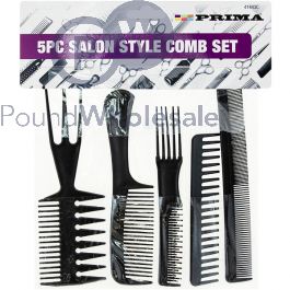Wholesale Prima Salon Style Comb Set 5pc | Pound Wholesale