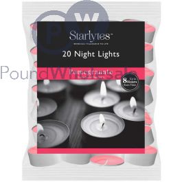 Wholesale Starlytes Pomegranate Nightlight Candles 20 Pack | Pound ...
