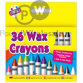 Wholesale Artbox Wax Crayons Assorted Colours 36 Pack | Pound Wholesale