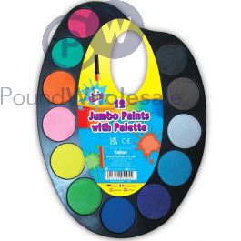 Wholesale Artbox 12 Jumbo Paints With Palette | Pound Wholesale