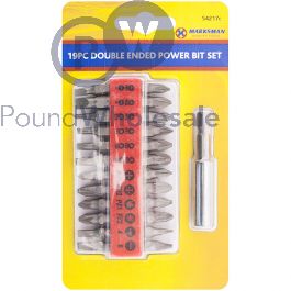 Wholesale Marksman Double-ended Power Bit Set 19pc | Pound Wholesale