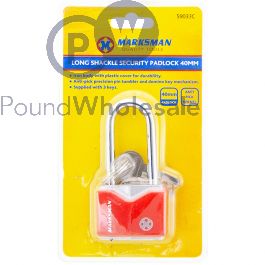 Wholesale Marksman Long Shackle Iron Security Padlock 40mm | Pound ...
