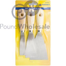 Wholesale Marksman Wood Handle Scraper Set 3pc | Pound Wholesale