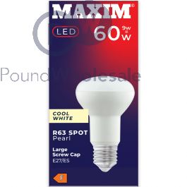 Wholesale Maxim Led 9w=60w Cool White R63 Spot Pearl E27 Light Bulb ...