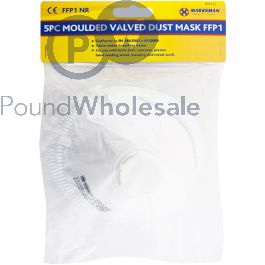 Wholesale Marksman Ffp1 Nr Moulded Valved Dust Mask 5pc | Pound Wholesale