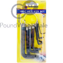 Wholesale Marksman Black Oxide Hex Key Set 10pc | Pound Wholesale