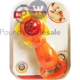 Wholesale Baby Rattle With Flower Head And Smiley Face Design | Pound ...