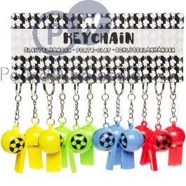 Wholesale Football Key Ring Whistle Assorted Colours | Pound Wholesale