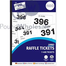 Wholesale Just Stationery Jumbo Numbered 1-400 Raffle Tickets | Pound ...
