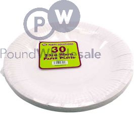 Wholesale Paper Plates White 23cm 25 Pack | Pound Wholesale
