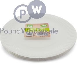 Wholesale Paper Plates White 23cm 25 Pack | Pound Wholesale