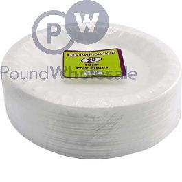 Wholesale Poly Plates 18cm 18 Pack | Pound Wholesale