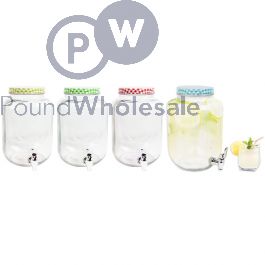 Wholesale Bello Glass Drinks Dispenser 8l Assorted Colours | Pound ...