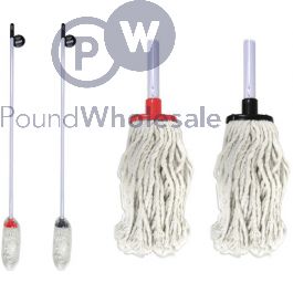 Wholesale Floor Mop & Handle 2 Assorted Colours | Pound Wholesale