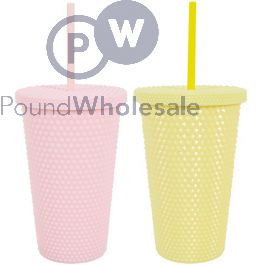 Wholesale Bello Double Wall Tumbler With Straw 500ml Assorted Colours ...
