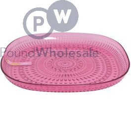 Wholesale Bello Plastic Pink Aztec Large Plate 25cm | Pound Wholesale