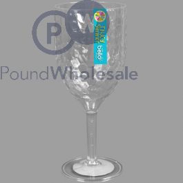 Wholesale Bello Plastic Dimple Wine Goblet 400ml | Pound Wholesale