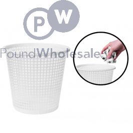 Wholesale Mesh Plastic Waste Bin White | Pound Wholesale