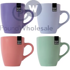 Wholesale Mad About Mugs Matt Coupe Stoneware Mug 11oz Assorted Colours ...