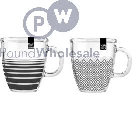 Wholesale Mad About Mugs Glass Mug 12oz Assorted | Pound Wholesale