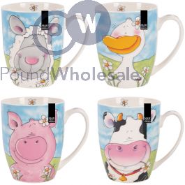 Wholesale Mad About Mugs Coupe Farm Animal Mug 12oz Assorted | Pound ...