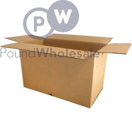 Wholesale Heavy Duty Plain Double Wall Cardboard Box (used) 71.5cm X 38cm X 45.5cm | Pound Wholesale