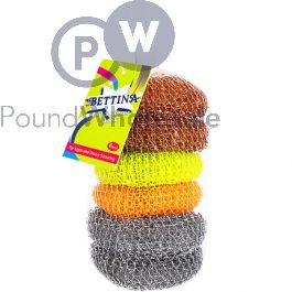 Wholesale Bettina Assorted Pot Scourer 6 Pack | Pound Wholesale