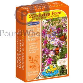 Wholesale Chatsworth Wild Flower Butterfly & Bee Mix 200g | Pound Wholesale