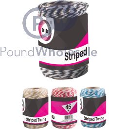 Wholesale Did Striped Twine Assorted Colours 45m | Pound Wholesale