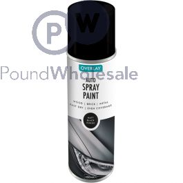 Wholesale Overlay Matt Black Auto Spray Paint 400ml | Pound Wholesale